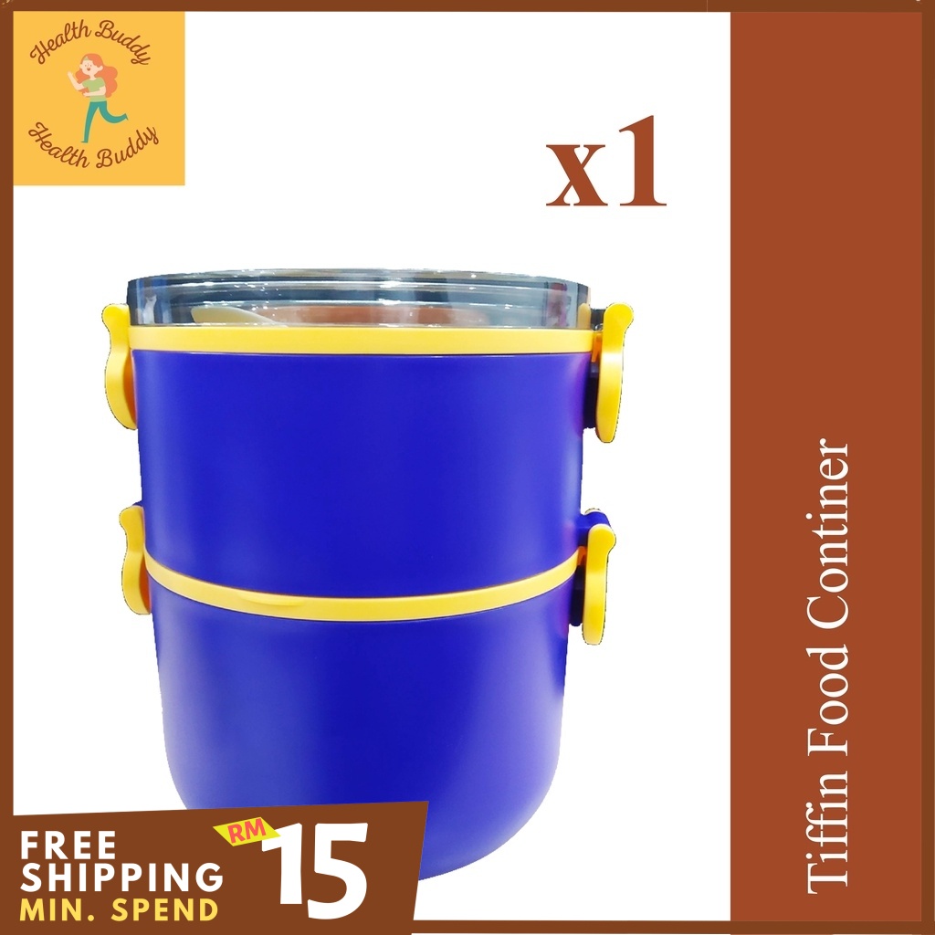 Abbott Tiffin Food Container Stainless Steel 304+PP 1.6L | Shopee Malaysia
