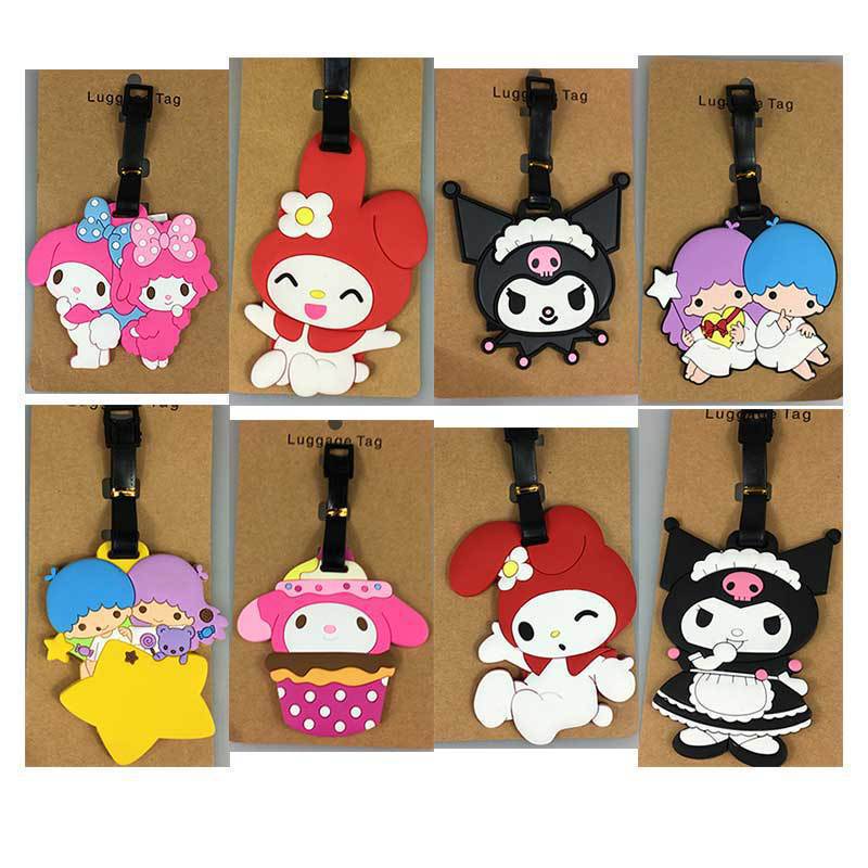 Cartoon Cute Melody Luggage Tag Gemini Cinnamon Dog Boarding Pass ...