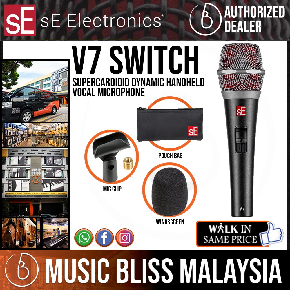 sE Electronics V7 Switch Supercardioid Dynamic Handheld Vocal ...