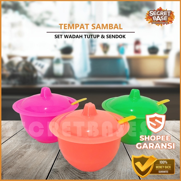 Sambal Place - Set Of Lid And Spoon Container/Container For Sauce And ...