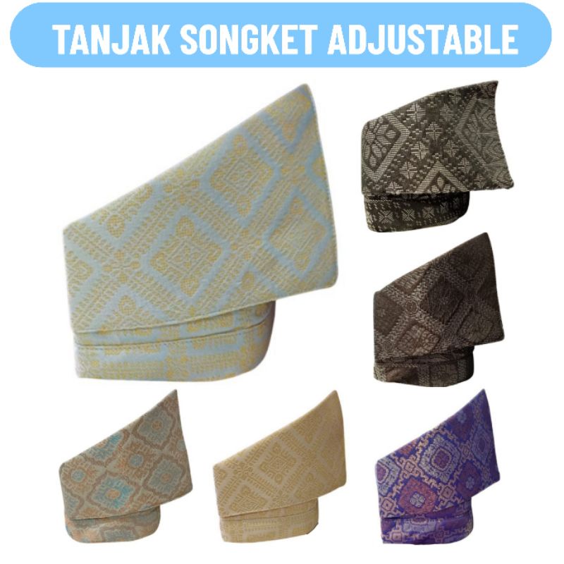 Tanjak Songket ALJOOFRE Budak & Dewasa Adjustable Velcro Setanjak ...