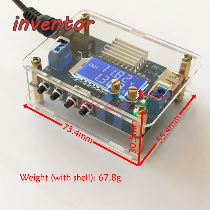 30W 3A DC DC Buck Converter CC CV Variable DC Power Supply Module USB Adjustable Voltage ...