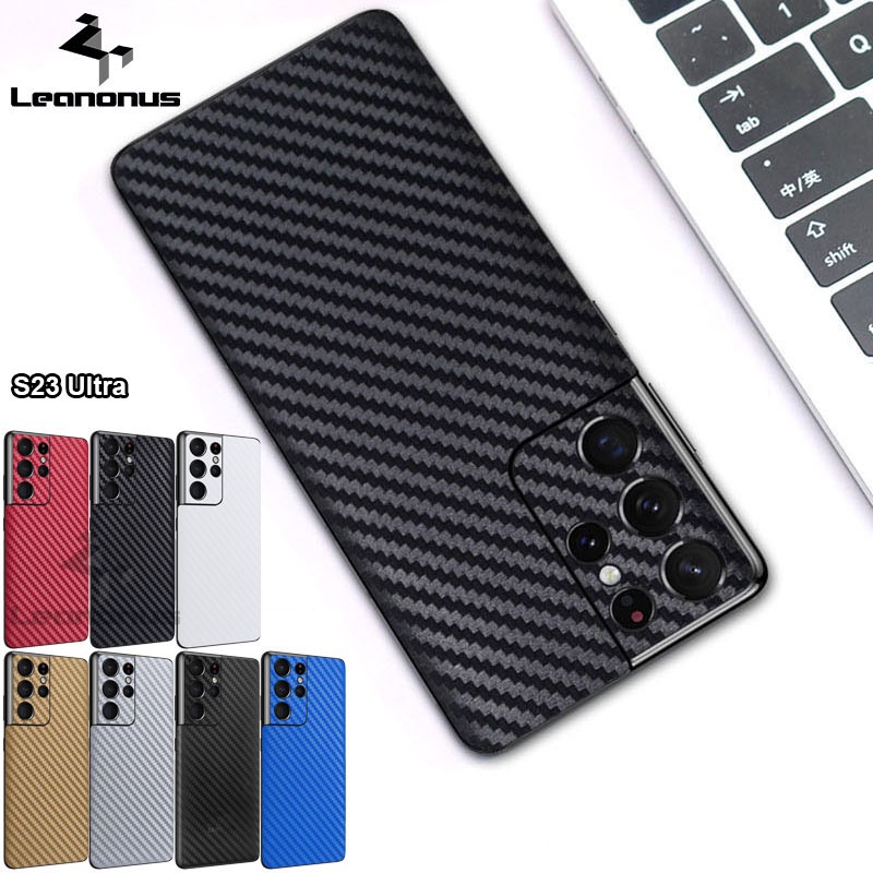 Carbon Fiber Decal Skin for Samsung Galaxy S22 S23 S24 Ultra Plus Back ...