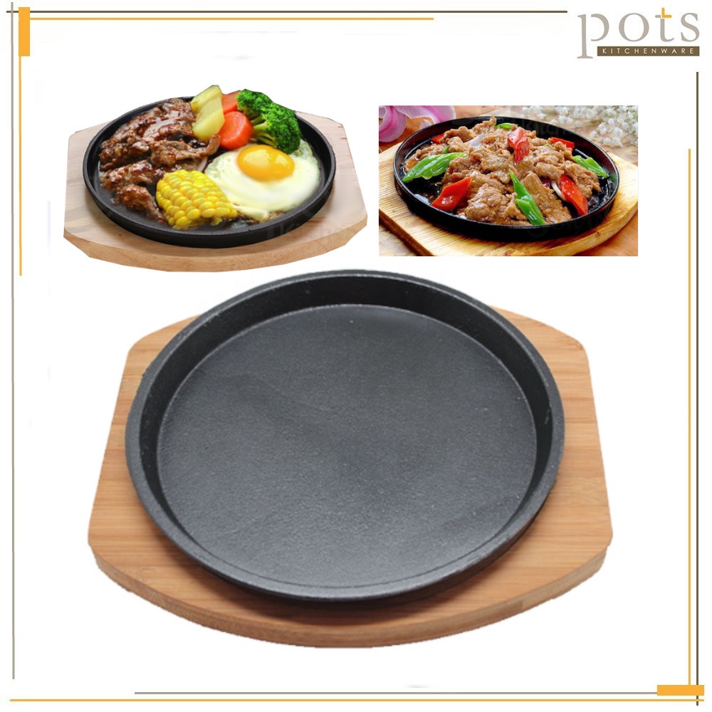 Cast Iron Sizzling Steak Plate Grill Pan Sizzling Plate Sizzling Mee ...