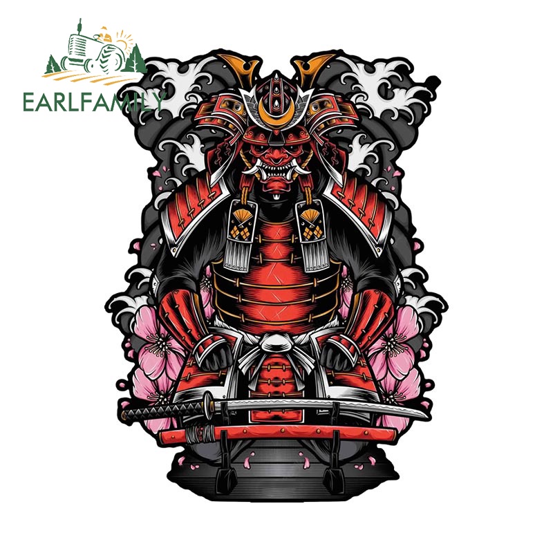 EARLFAMILY 13cm X 9.9cm Samurai Car Decal Car Accessories Sticker Vinyl ...