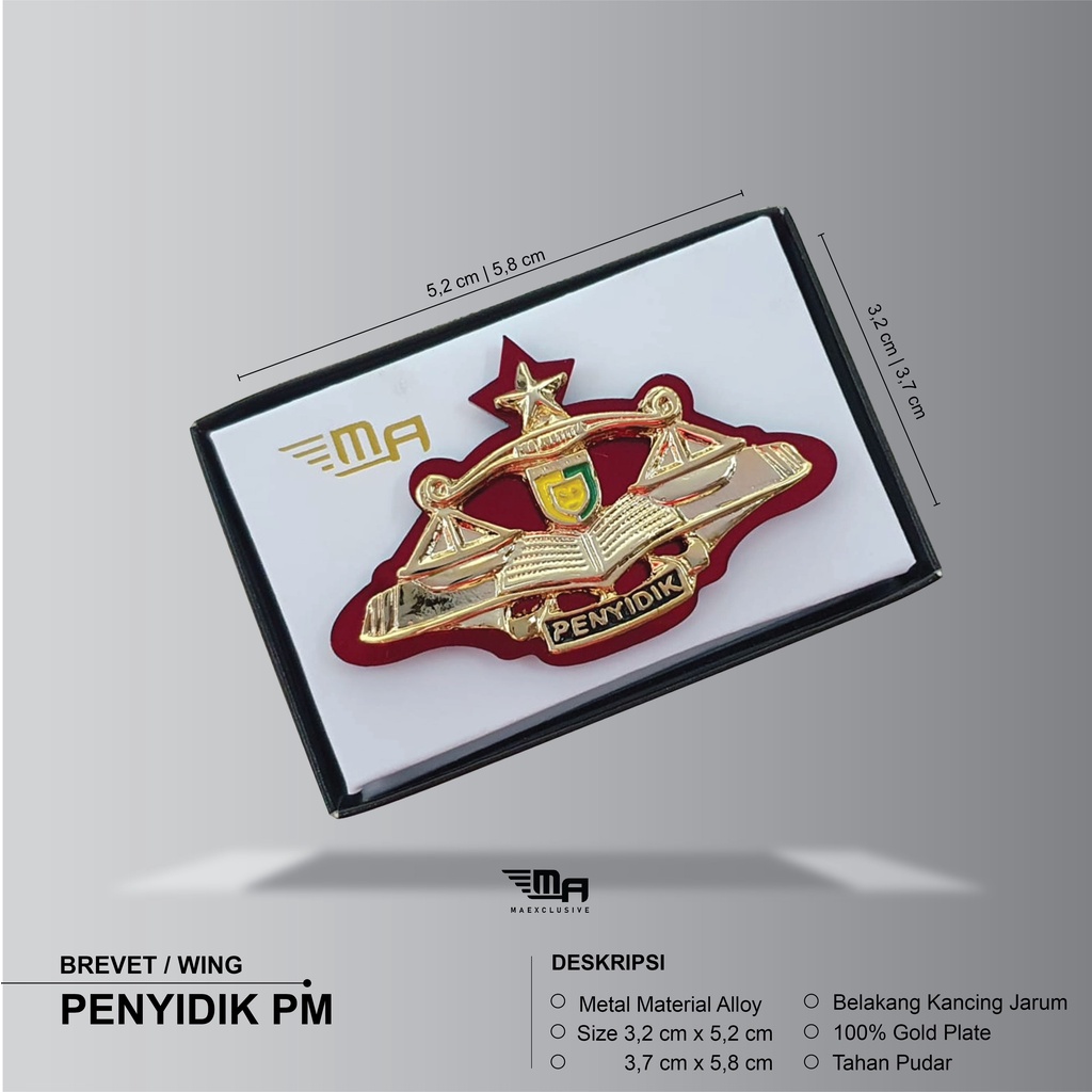 Wing Investigator PM Military Police PDH BREVET BRIVET PIN Military ...