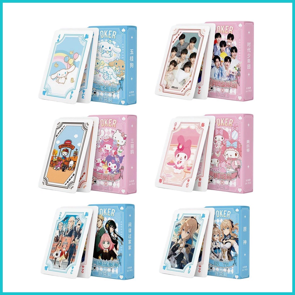 Game Poker playing Cards Board Games Anime Child Kids Toys Adult Deck ...