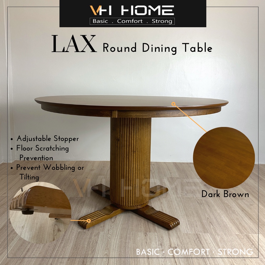 LAX Round Dining Table 2.5FT/3FT/3.5FT/4FT Special Modern Design Meja Makan Bulat | Shopee Malaysia