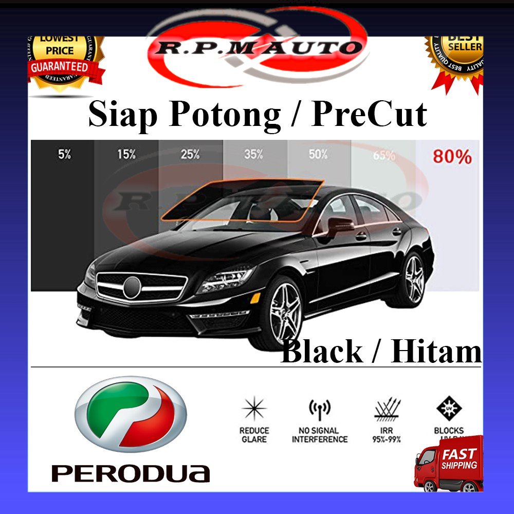 Perodua Black Tinted 4Door Siap Potong Myvi Viva Alza Axia Kancil ...