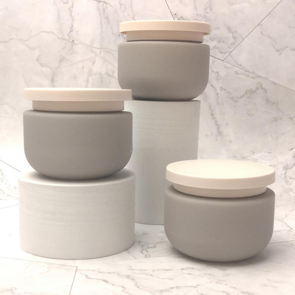 PE Plush Material 250g Gray Cream Bottle Body Lotion Jar Scrub Bottle ...