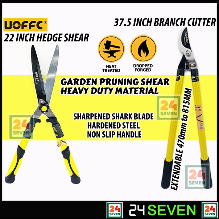 UOFFC Garden Pruning Shear Grass Hedge Shear Telescopic Tree Trimmer ...