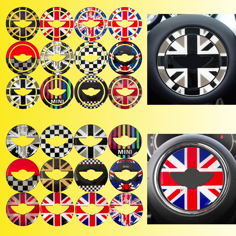 Car Interior Sticker Steering Wheel Center Emblem Badge Decal For Mini ...
