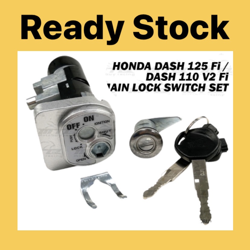 Honda Dash110 Fi / Dash125 Fi New Honda Main Switch SET Seat Lock Key ...