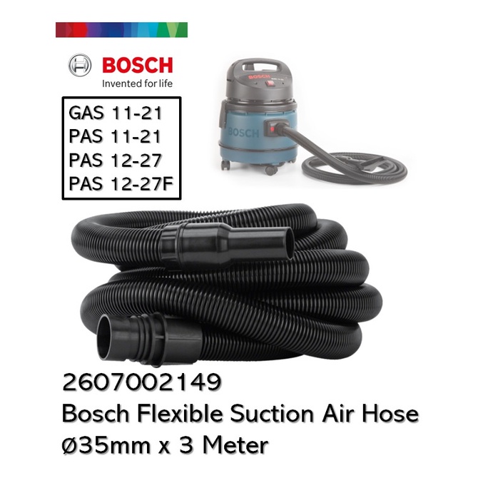 Bosch 2607002149 Ø35mm x 3 Meter Flexible Suction Air Hose For GAS 11 ...