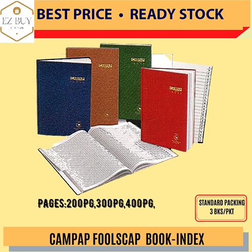 CAMPAP FOOLSCAP INDEX BOOK | Shopee Malaysia
