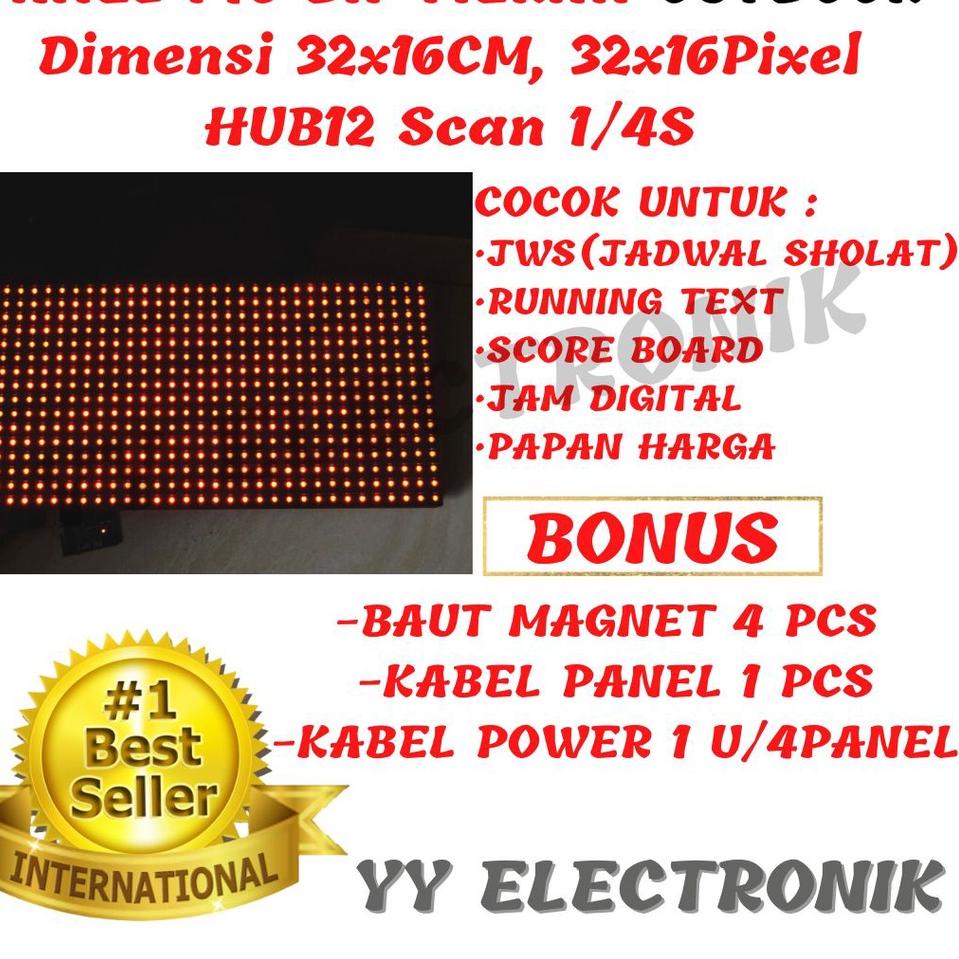 MERAH LED Module Panel P10 Running Text DIP Red Red Outdoor (B ...