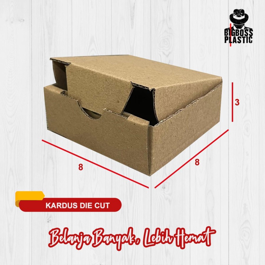 Die CUT 8x8x3/cardboard/BOX | Shopee Malaysia