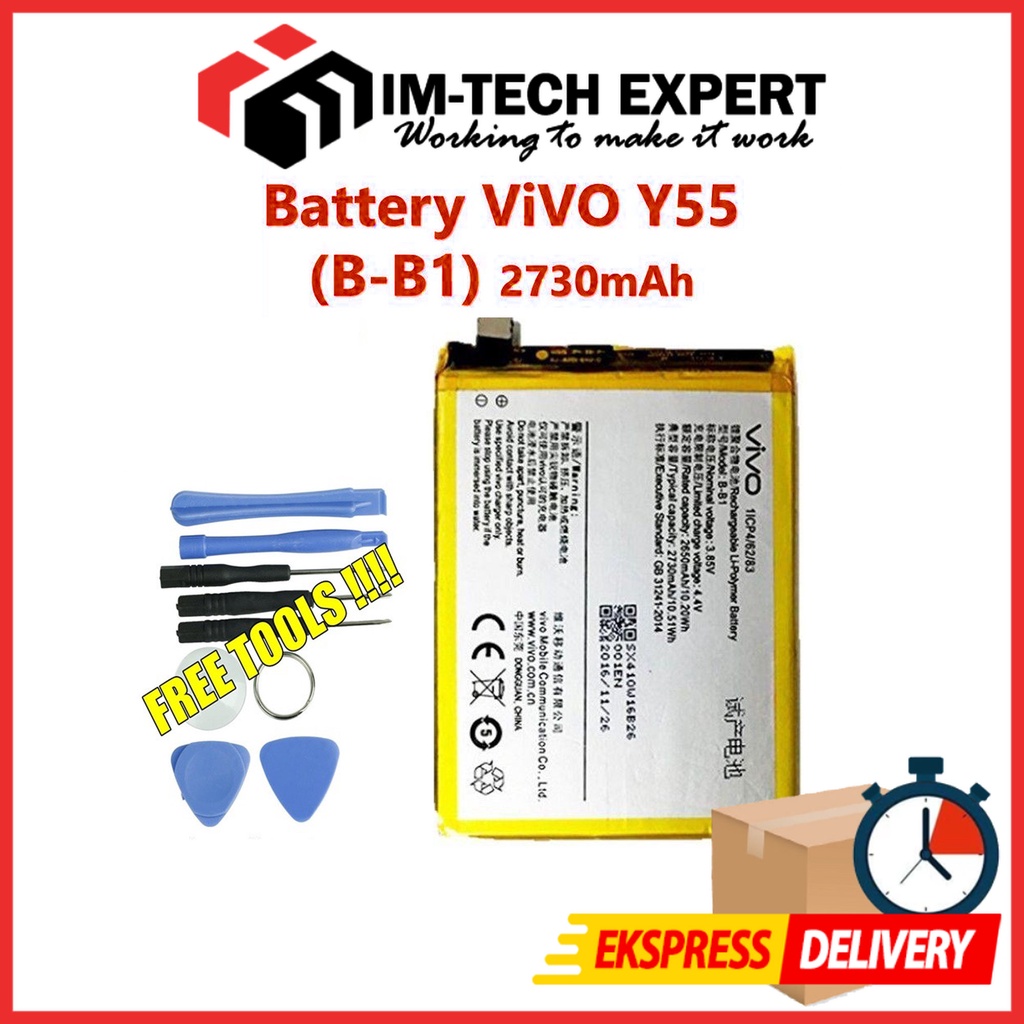 iMTECH BATTERY VIVO Y55 (TELEFON BATERI) B-B1 ORIGINAL READY STOCK ...
