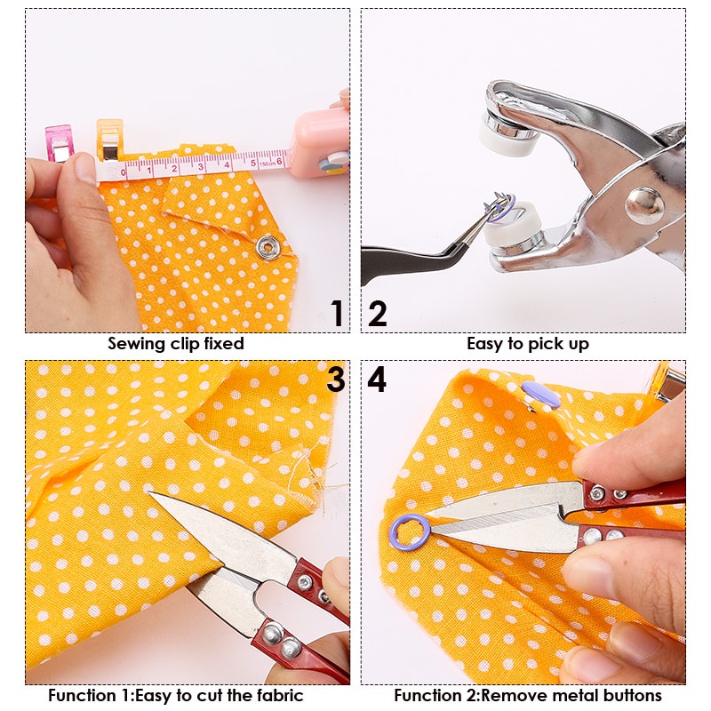 Precision Metal Snap Button Fasteners Pliers Kit Tool,Press Studs ...