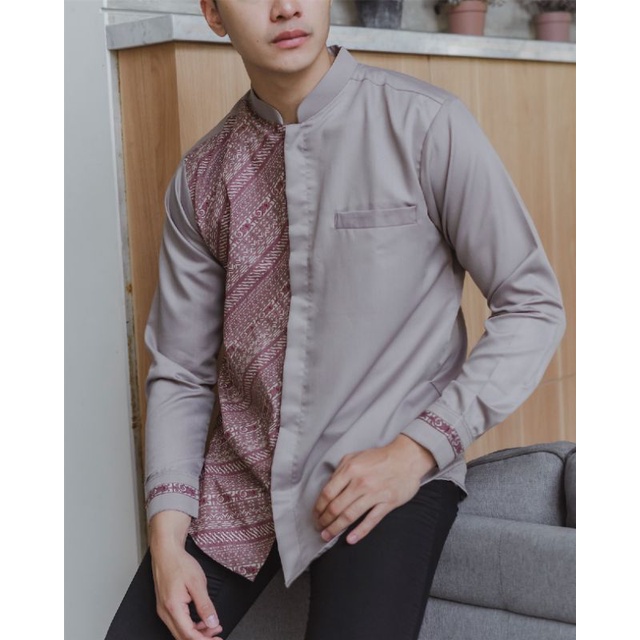 KEMEJA Modern Shirt NUC.ID Zaki 03 (Ash Gray) | Shopee Malaysia