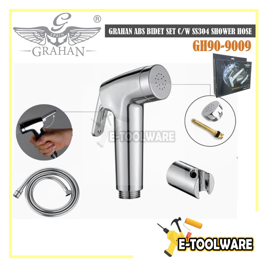 GRAHAN Abs Handheld Bidet Spray Set With Shower Hose - GH90-9009 ...