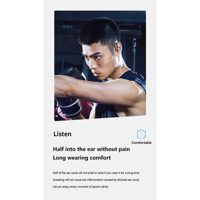 Philips TWS Bluetooth 5.0 Earphone Wireless Ear Hook Earphones Bone ...