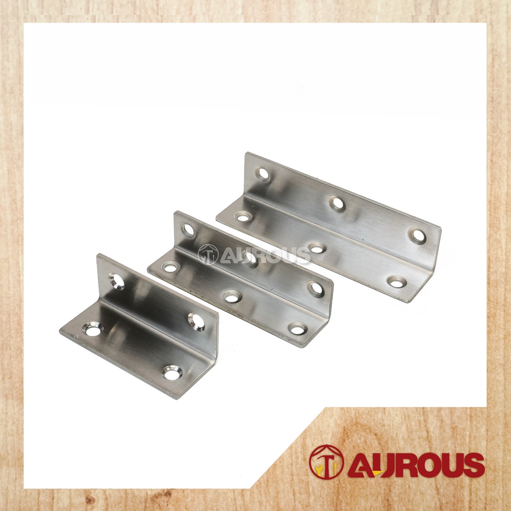 STAINLESS STEEL L CORNER ANGLE CORNER FURNITURE BRACKET (S/M/L ...