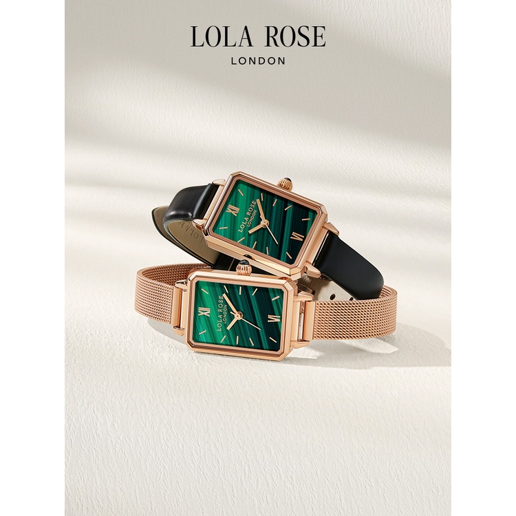 Lola Rose Green 20*27mm Women's Watch Leather Strap Affordable Luxury ...