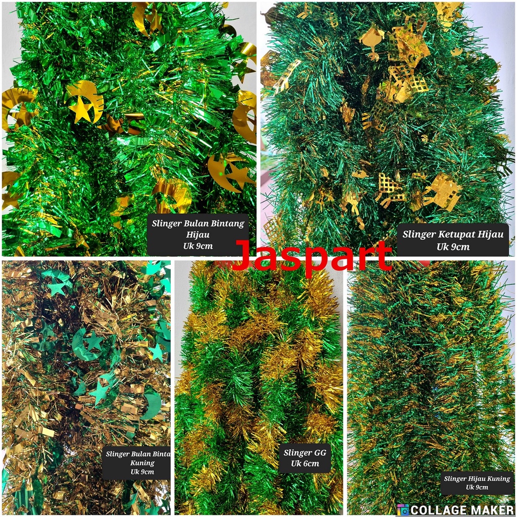 HIJAU Moon SLINGER STAR SLINGER KETUPAT GREEN SLINGER EID FITRI SLINGER ...