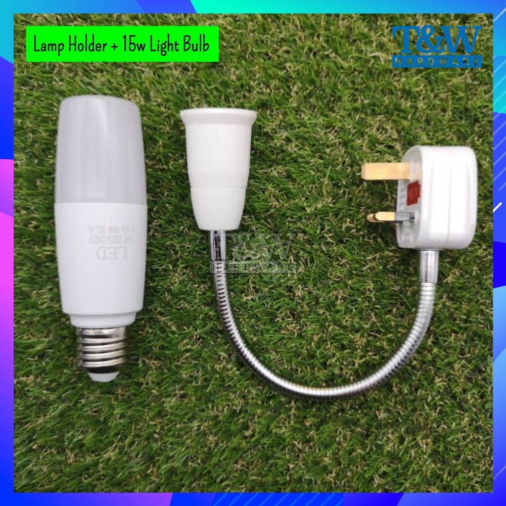Flexible Cable E27 Lamp Holder With Cable Wire Plug Top 13A Switch ...