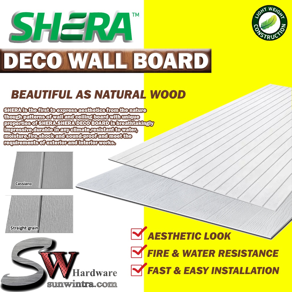 SW SHERA DECO BOARD (WALL)/WALL BOARD/PAPAN HIASAN/PAPAN DINDING 0.6CM ...