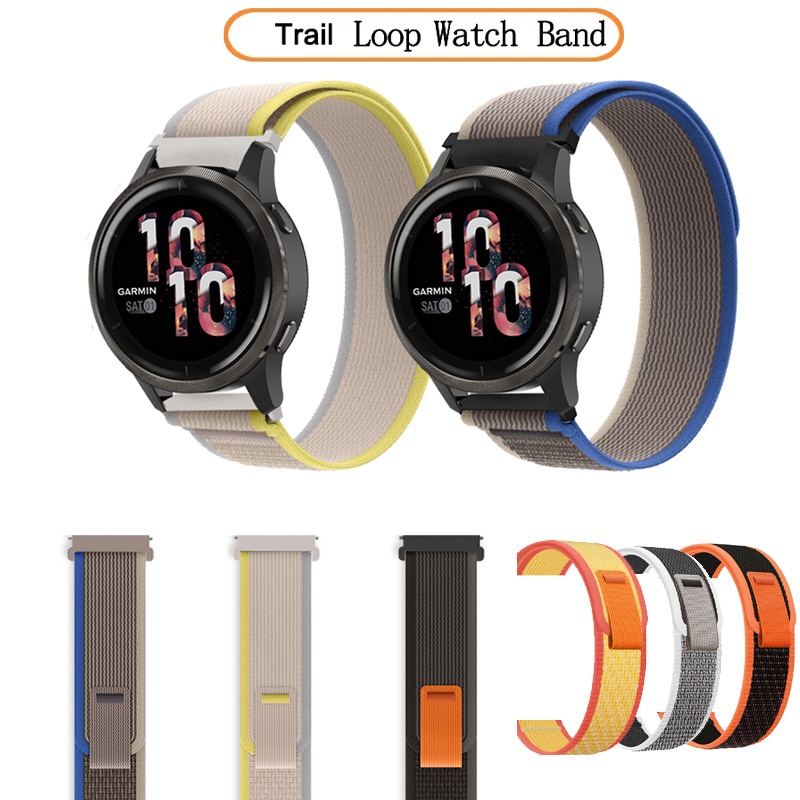 18mm Trail Loop Watch Band Nylon Strap For Garmin Venu 3s Venu 2s 40mm ...