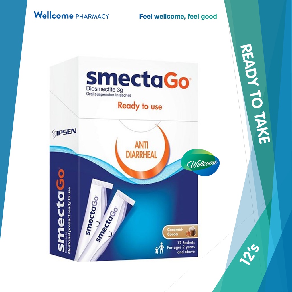 SmectaGo Ready To Use Anti-Diarrheal Oral Suspension 3g Sachets ...