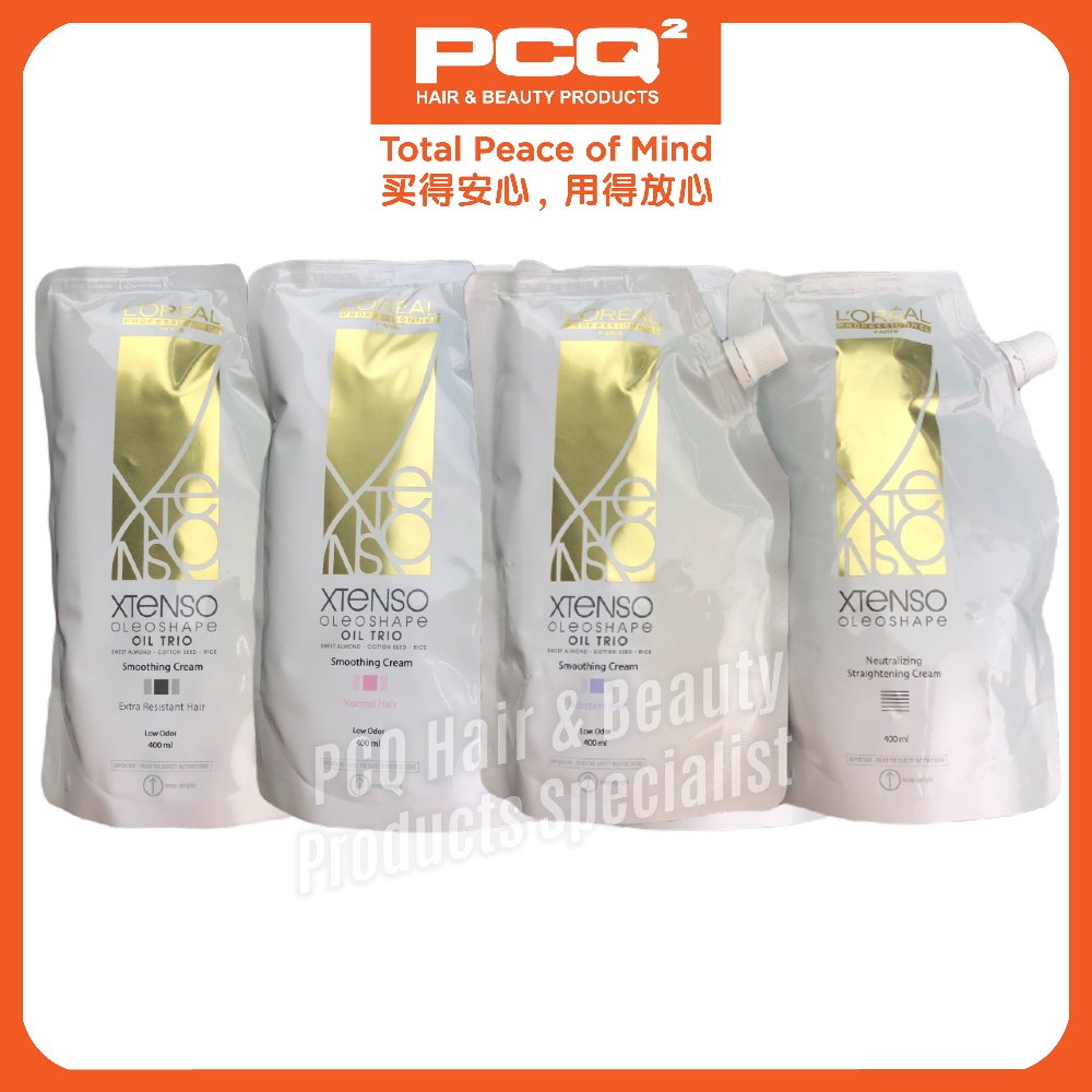Loreal X-TENSO OLEOSHAPE Rebonding Cream 400ML + Neutralizing Cream ...
