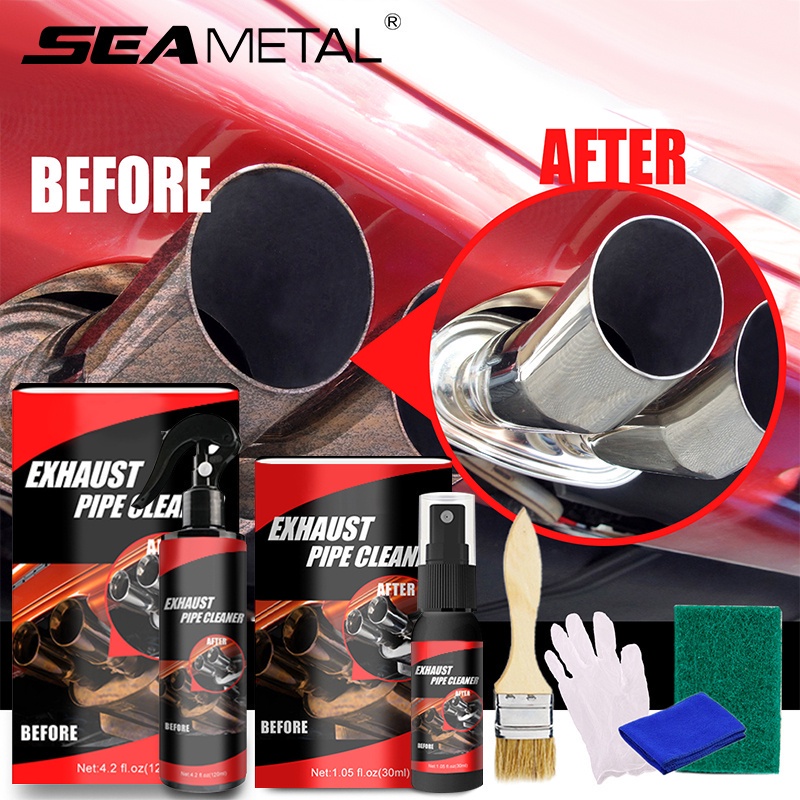 SEAMETAL 30/120ml Car Exhaust Pipe Metal Rust Inhibitor Spray Cleaner ...