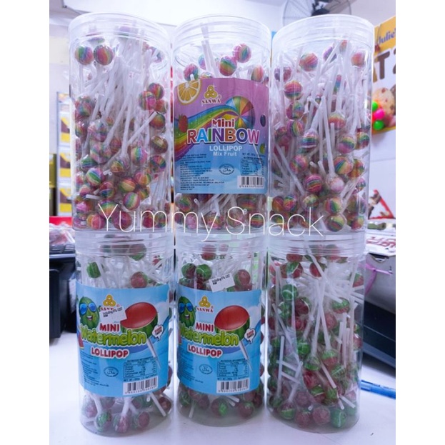 [100pieces] Mini Lollipop Mixed Fruit Flavour / Watermelon Flavour Halal Ready Stock | Shopee ...