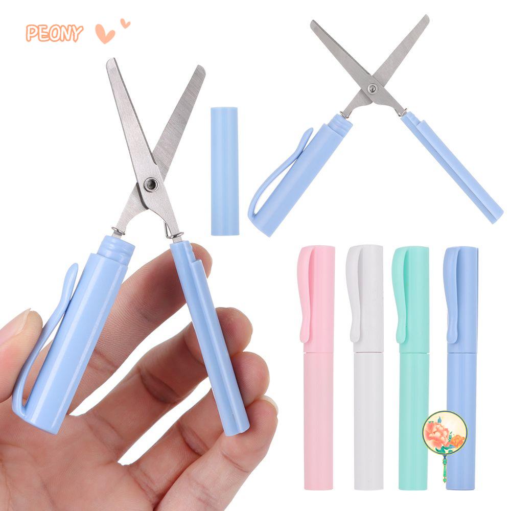 PEONY-HOME Pen Shape Scissors Portable Stationery Multifunction Paper ...