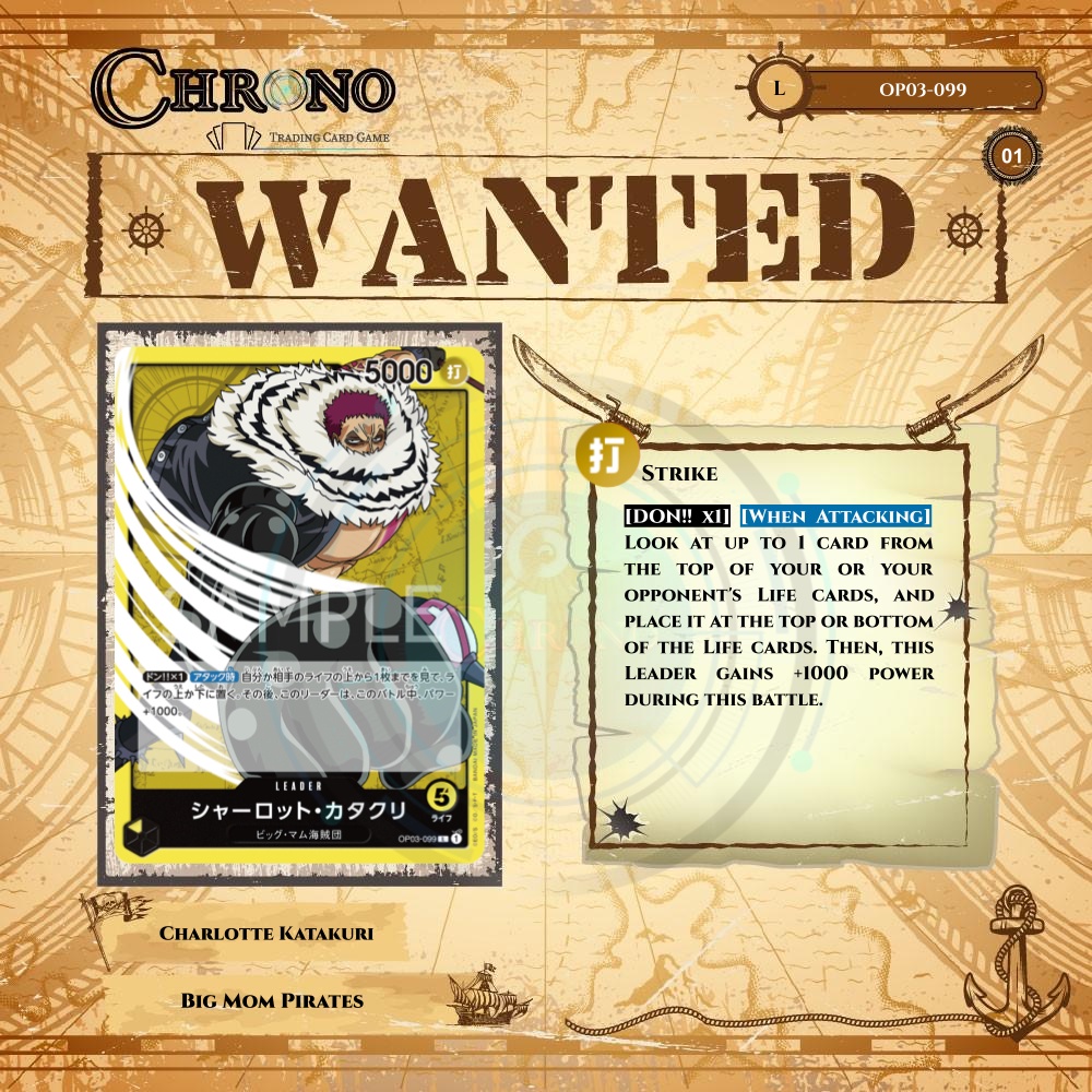 OP03-099 | Charlotte Katakuri | Leader | One Piece TCG Single | Pillars ...
