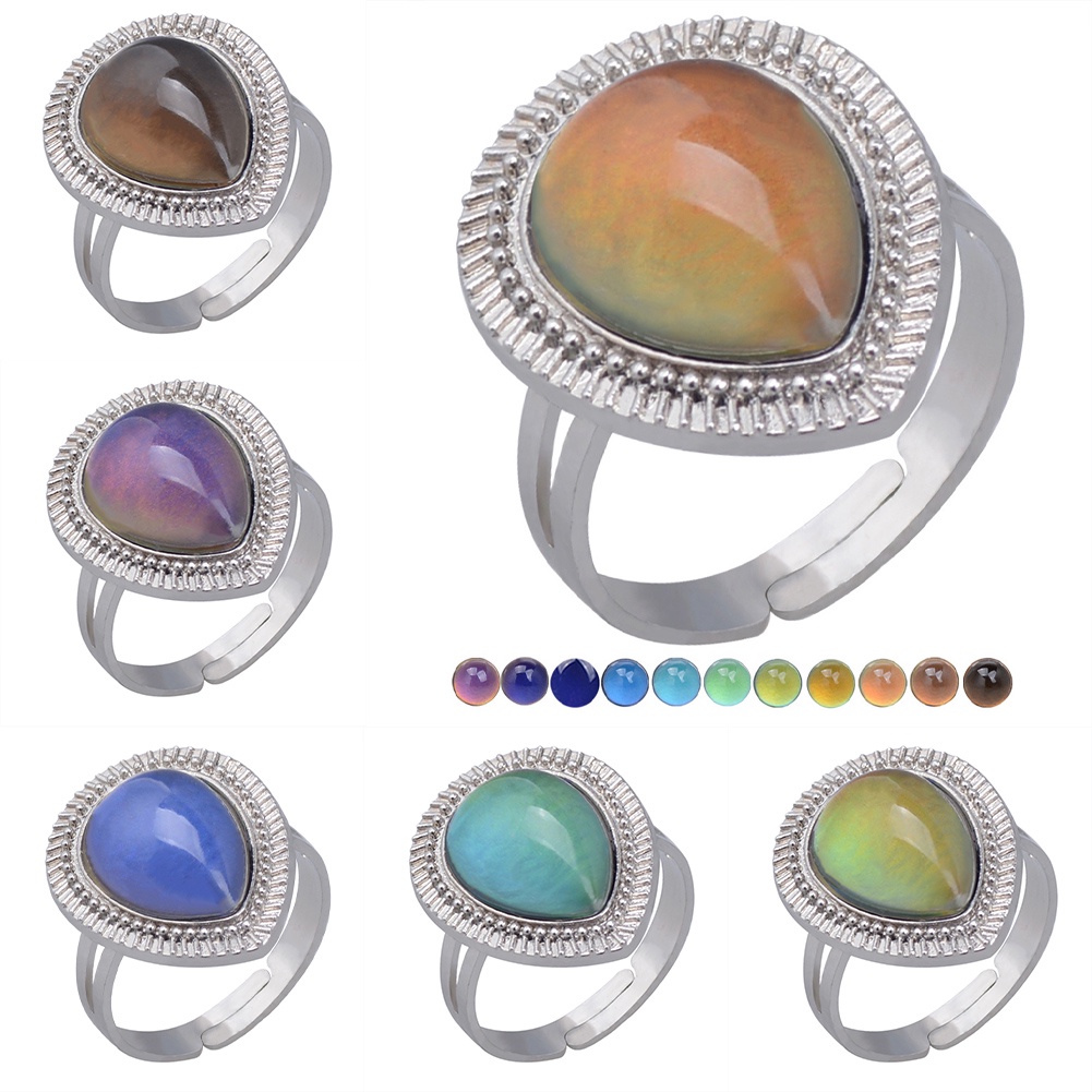 Temperature Control Mood Ring Vintage Changing Color Ring Creative ...