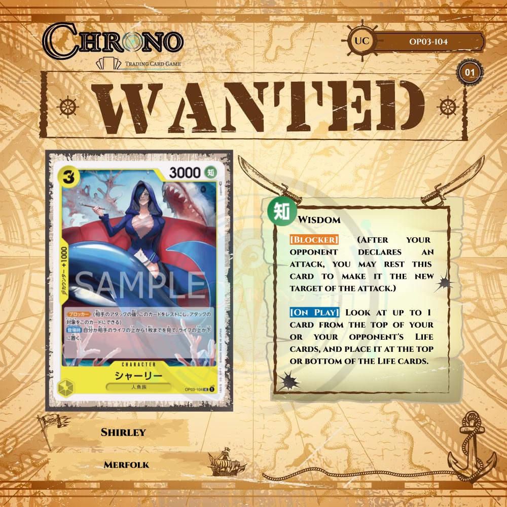 Op03 104 Shirley Uncommon Character One Piece Tcg Single Pillars Of Strength One