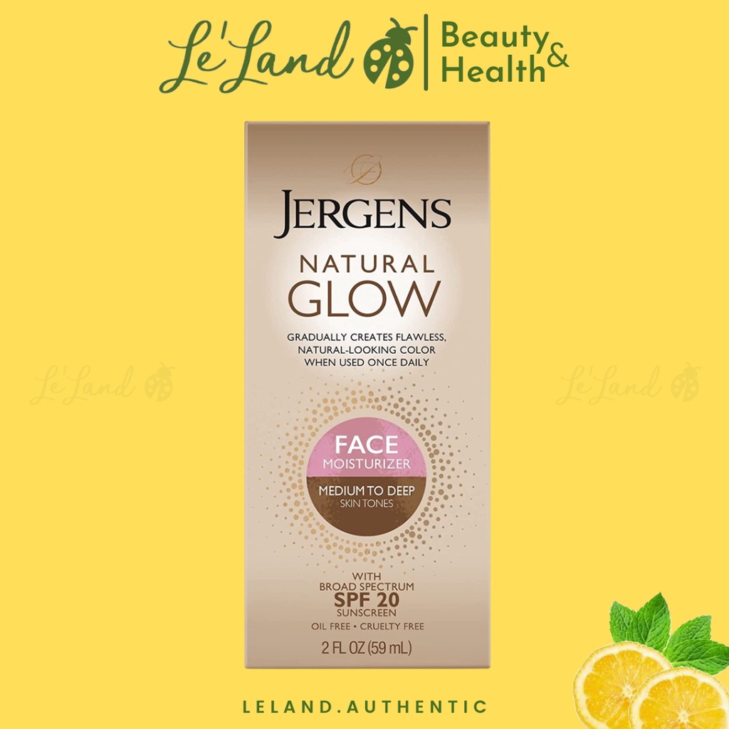 Jergens Natural Glow Self Tanner Face Moisturizer 59ml | Shopee Malaysia