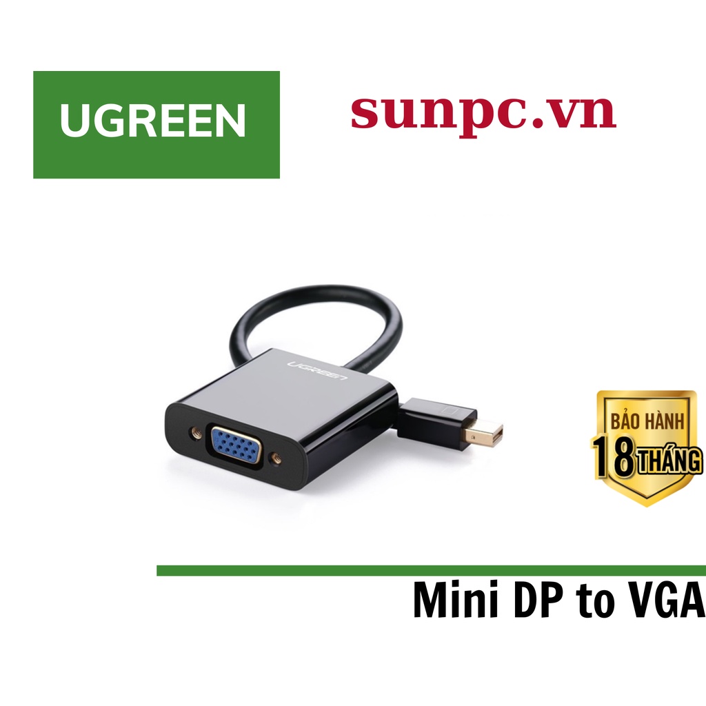 Genuine Mini Displayport to VGA conversion cable Ugreen 10459 | Shopee ...