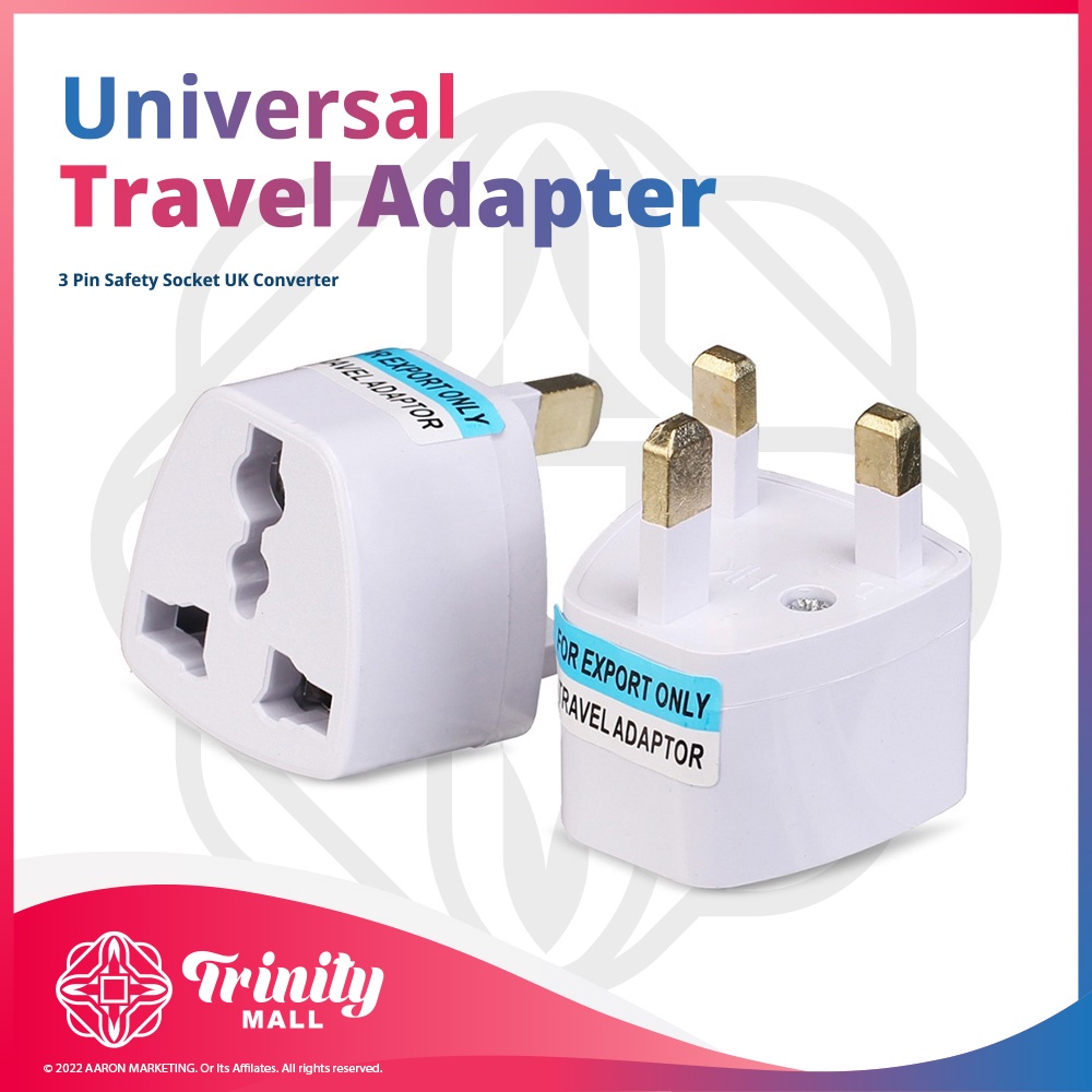 TRINITY Universal UK 3 Pin Travel Plug China To Malaysia Plug Adaptor ...