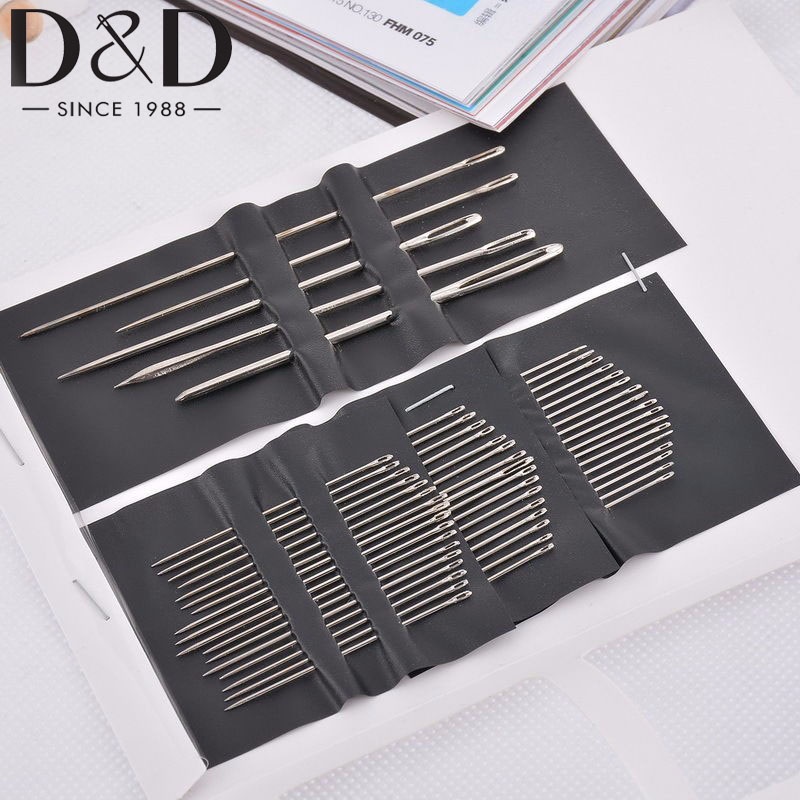 55Pcs Stainless Steel Sewing Needles Embroidery Set Big Eye Hand Sewing Needles Assorted Sizes ...