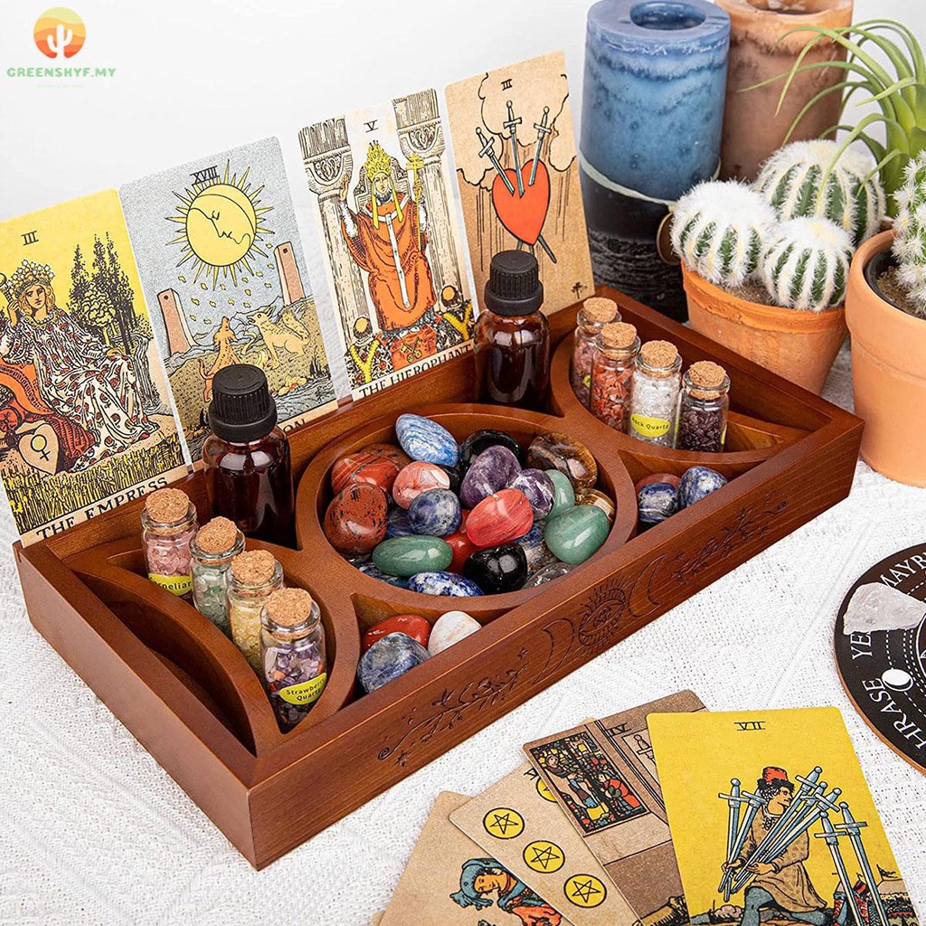 Tarot Card Holder Stand Triple Moon Phases Symbol Tarot Card Display ...