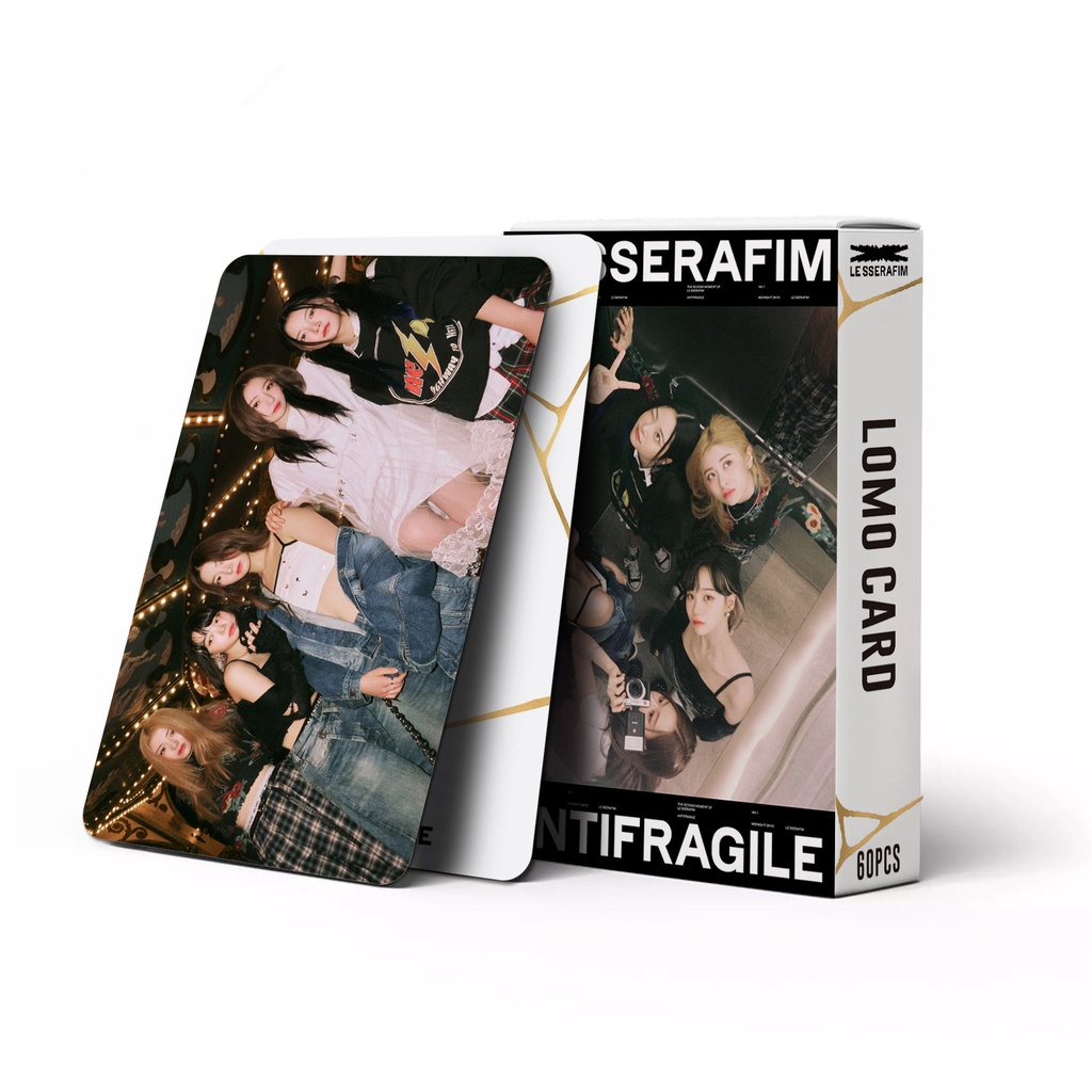 60pcs/box LE SSERAFIM Mini Album ANTIFRAGILE Photocards SAKURA CHAEWON ...
