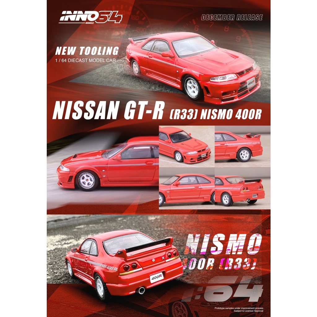 INNO MODELS INNO64 1/64 NISSAN SKYLINE GT-R R33 NISMO 400R SUPER CLEAR ...