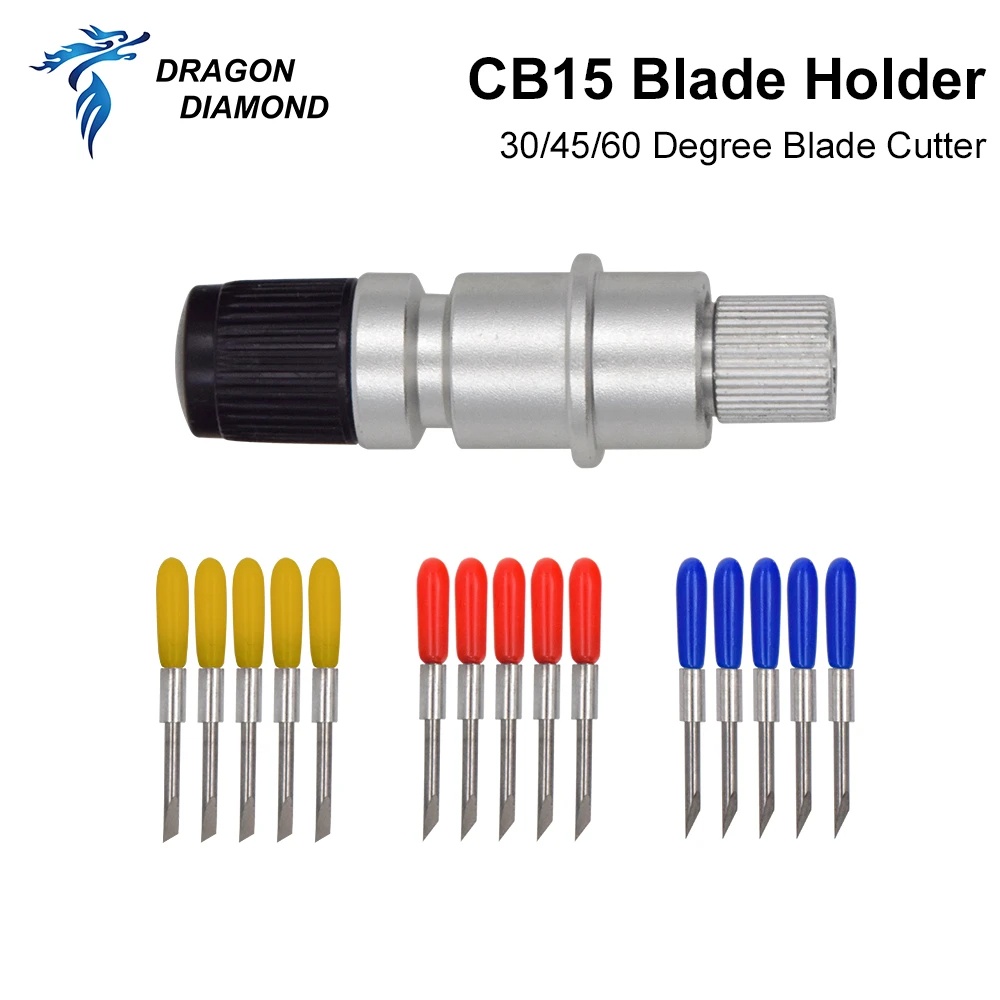 5/10 PCS For Graphtec CB15 Plotter Blades 30 45 60 Degree Vinyl Cutter Blade+1 Piece CB15 Blade ...