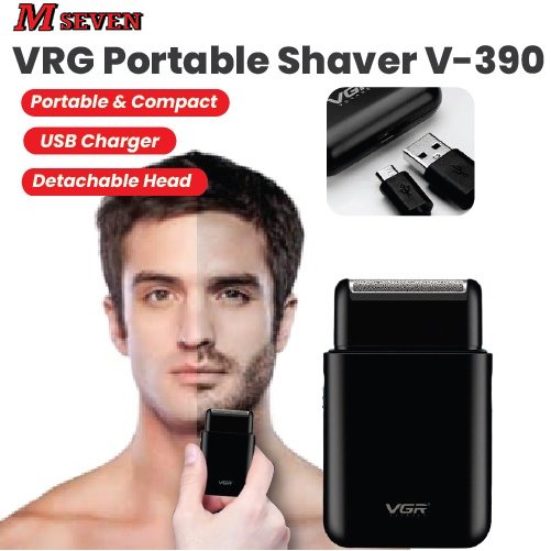 VGR V-390 Portable Rechargeable Cordless Shaver Electric Mini Hand Shaving Men Beard Trimmer ...
