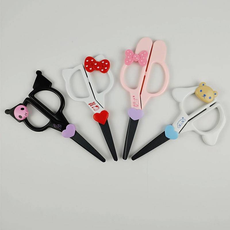 Japan Sanrio Kitty Melody Cinnamoroll Kuromi Head Shape Scissors 633960 ...